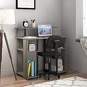 Furinno JAYA Simple Design Computer Writing Desk, French Oak Grey/Black