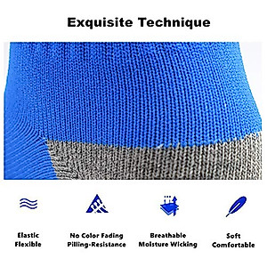 LA DEARCHUU Toddler Socks with Grips Crew Kids Grips Socks Non Slip Baby Socks for 4-7 Years, 6 Pairs Colors