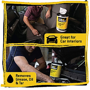 Tub O Towels TW90 Heavy-Duty 10" x 12" Size Multi-Surface Cleaning Wipes, 90 Count Per Canister