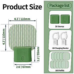 Fruit Fly Trap for House, Gnat Trap for Indoor, (2 Devices and 10 Refills) Flying Insect Traps for Home and Patio, Fly Catcher for Outdoor - 500 Sq Ft of Protection