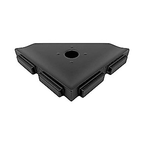 Questech Décor 5 Inch Shower Soap Dish, Bathroom Shelf Storage Organizer, Lugged For New Construction, Corner Shower Shelf Caddy For Tiled Shower Walls, 5 Inch Geo Lugged, Graphite Black