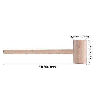 12 Pack Wooden Crab Mallets Natural Hardwood Crab Hammers Lobster Seafood Crackers