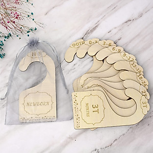 Lemon Shane Wood Baby Closet Dividers for Baby Clothes, 10x Double-Sided Organizer - Baby Clothing Size Age Dividers, Baby Clothes Dividers, and Nursery Closet Organizers