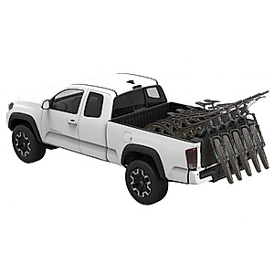 IKON MOTORSPORTS Tailgate Pad, Compatible With Most Trucks 53Inches Width Pickup, Black PVC Tailgate Pad w/ 5-Bike Straps & 1 Tool Bag