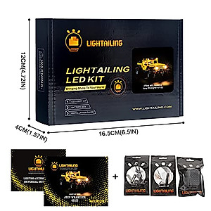 LIGHTAILING Light Set for (Technic Wrangler 4x4) Building Blocks Model - Led Light kit Compatible with Lego 42122(NOT Included The Model)