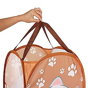 2PC Mesh Pop-up Laundry Hamper - Portable, Durable Handles, Collapsible for Storage and Easy to Open