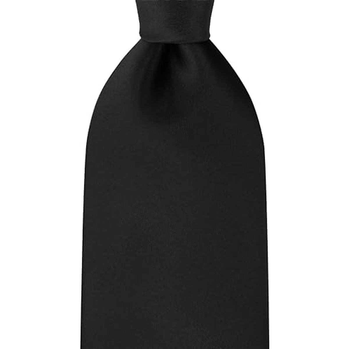 KissTies Mens Silk Black Tie Solid Satin Wedding Necktie + Gift Box