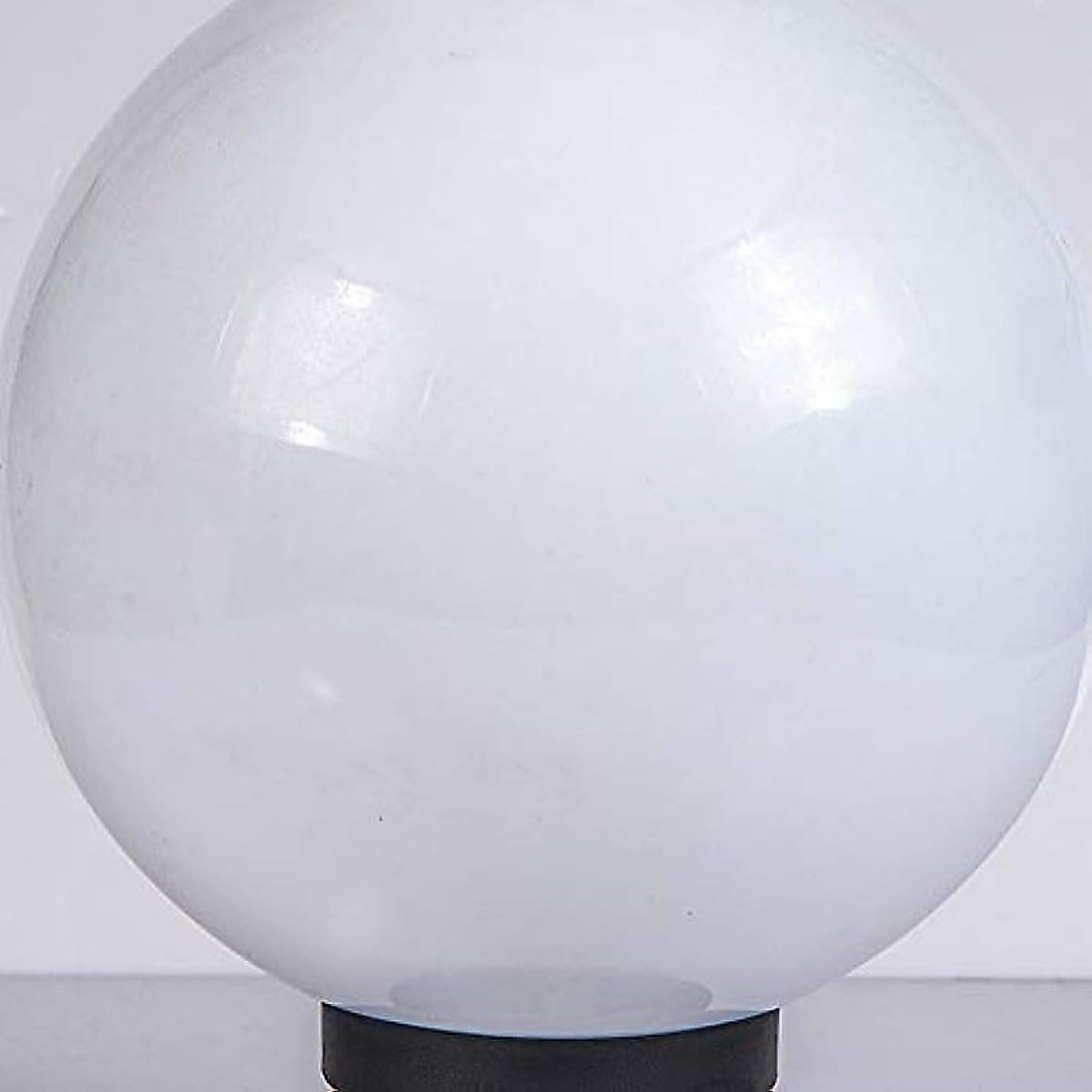 SHREALMS Outdoor Post Lights Waterproof Rainproof Modern Exterior Column Lantern Pillar Light, Black Cast Aluminum Kit White Globe Acrylic Shade - Courtyard Landscape Lighting Fixture