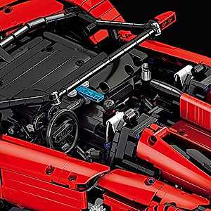 NC Building Blocks Car Technique Building Blocks and Engineering Toy, Brick Construction Toy, Adult Collectible Model Cars Kits to Build, 1:12 Scale Blocks Racing Car Model 2615 Pieces (QL0013)