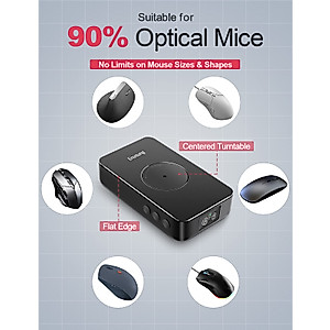 【Screen Display & Interval Timer】ENUSUNG Nice Mouse Mover, Undetectable Mechanical Mouse Jiggler, With ON/OFF Switch and Adjustable Timer(between 5-60s), Silent Automatic Mouse Shaker, Keeps PC Active