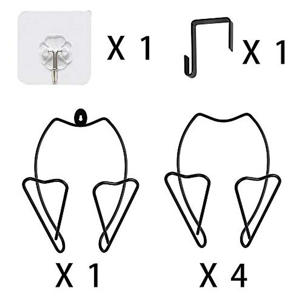 Artliving 5 Pack Door & Wall Mounted Hat Rack Cap Rack Baseball Cap Towel Rack Holder Organizer for Baseball, Caps,Scarfs,Handbag,Towels Closet (Door Hooks and Sticky Hooks Includes)