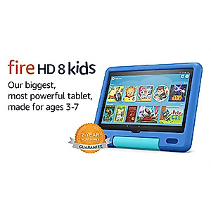 Amazon Fire HD 10 Kids tablet, 10.1", 1080p Full HD, ages 3–7, 32 GB, Sky Blue