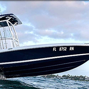 Set of 2 Custom Boat Registration Numbers and Letters Jet Ski Registration Numbers Jetski PWC Pontoon Sail Boat Sailboat Hull Id Vinyl Decals Stickers