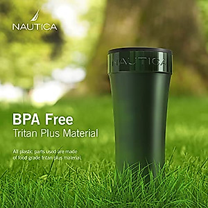 Nautica Smart Coffee Tumbler, Smart Water Bottle, Stainless Steel, Vacuum Insulated Water Bottle with Lid, LED Display Bottle, Keeps Hot or Cold, Urban Edition (Avantgarde Orange Water Bottle, 20 oz)