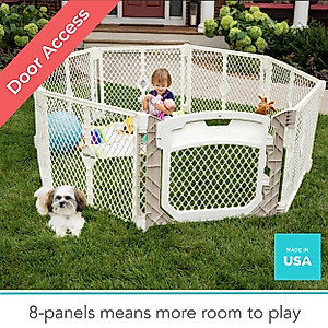Toddleroo by North States Superyard Ultimate 2 Panel Extension, Made in USA: Increases play space up to 34.4 sq. ft. (Adds 64", Ivory)