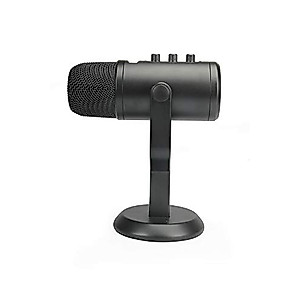 Amazon Basics Professional USB Condenser Microphone with Volume Control and OLED Screen - Black