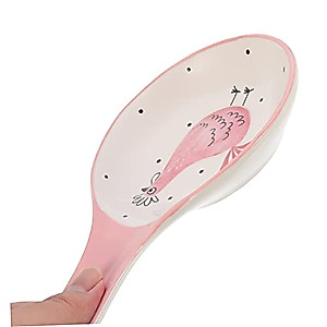 Zerodeko 3pcs ceramic spoon holder cooking spoon holder kitchen utensil holder for countertop counter spoon holder cutlery rest porcelain ladle holders soup ceramics cutlery rack storage