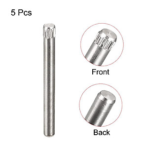 Tool parts 3x35mm 304 Stainless Steel Dowel Pins - 5Pcs Knurled Head Flat End Dowel Pin