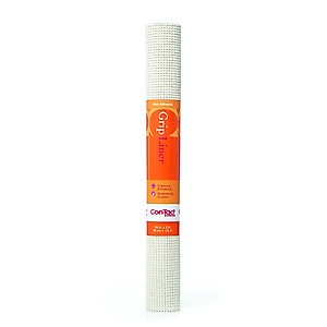 Con-Tact Brand, 18-Inches by 5-Feet, White Beaded Grip Adhesive Non-Slip Shelf and Drawer Liner