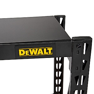 DEWALT Industrial Storage Rack Garage Shelving, 3 Heavy Duty Adjustable Laminate Deck Shelves, 50”W x 18”D x 48”H, 4,500 lb. Capacity, Black