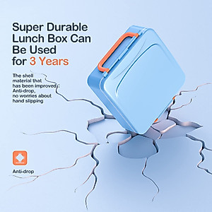 Homuserr 1300ML Lunch Container, 4-Compartment Microwave and Dishwasher Safe Bento Box for Kids, Sealing Strip Design Adult Lunch Box, No BPAs, No Chemical Dyes