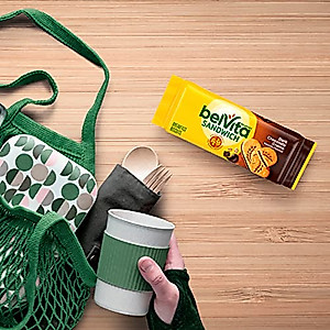 belVita Breakfast Sandwich Dark Chocolate Creme Breakfast Biscuits, Value Pack, 12 Packs (2 Sandwiches Per Pack)