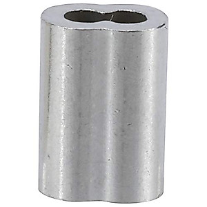 DasMarine Wire Rope Kit with 1/16inch X 328FT Length 7x7 Strand Core Stainless Steel Wire Cable,50pcs Stainless Steel Thimble and 50pcs Aluminum Crimping Sleeves for Indoor and Outdoor,Patio,Garden