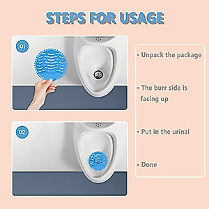 UFRITAN 7 Pack Urinal Screens Deodorant, Urinal Screen, Splash Proof & Odor Freshener, Urinal Mats for Restrooms at Home, Offices, Schools, and Malls, Scent Lasts 30 Days, Non-Clogging Design