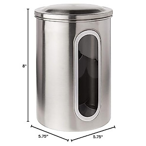 Fox Run 6103 Canister Set, Stainless Steel, 3-Piece Metallic, 5.75 x 6 x 8.5 inches