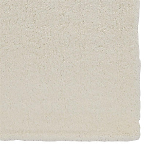 Linon Luxe Plush Shag Hand Tufted Polyester 5'x7' Rug in White