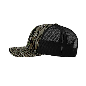 Running Partner Richardson 112 112P Trucker Mesh Snapback Hat Curved Bill with NoSweat Hat Liner (Adjustable Snapback RT Colorway, RT Original/Black)