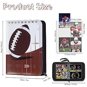 Hystyfu® Football Cards Binder 440 Pockets Trading Card Holder Album Storage Display Case with Football Card Sleeves Card Holder Protectors Set for Football Card and Sports Card