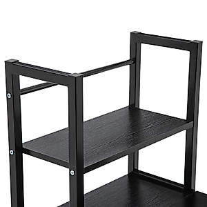 TimmyHouse Table Computer Desk with 4 Tier Bookshelves Multipurpose Study Home Office