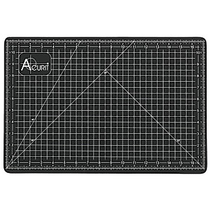Acurit Self-Healing Cutting Mats - Self-Healing Craft Mats for Cutting, Measurements, Studios, Design, & More! - [Black - 18x24"]