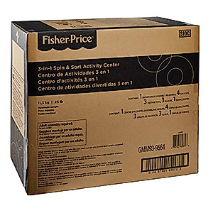 Fisher-Price Baby to Toddler Toy 3-in-1 Spin & Sort Activity Center and Play Table with 10+ Activities, Happy Dots (Amazon Exclusive)