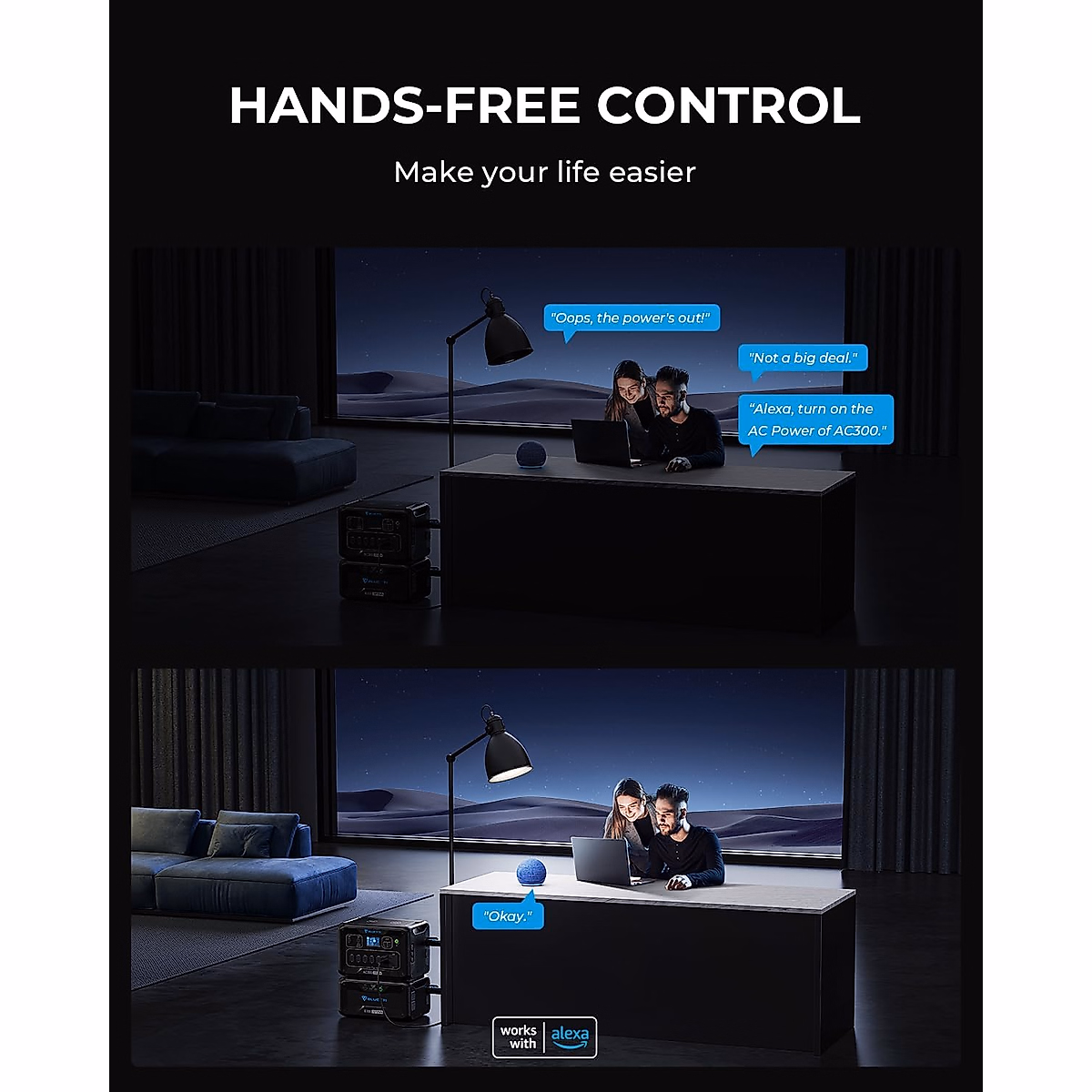 BLUETTI Portable Power Station AC300 & B300, 3072Wh Solar Generator LiFePO4 Power Station w/ 7 3000W AC Outlets (6000W Peak), Work with Alexa, Modular Home Battery Backup for Emergency, Vanlife