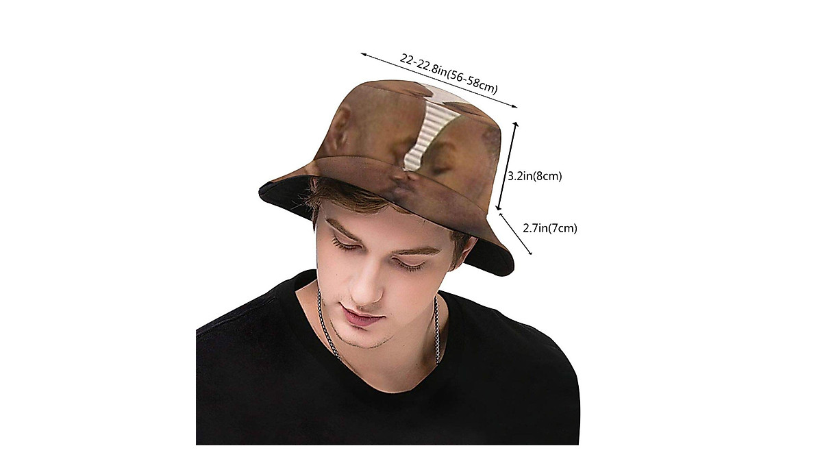 Two Black Men Kissing Meme Bucket Hat for Summer Travel