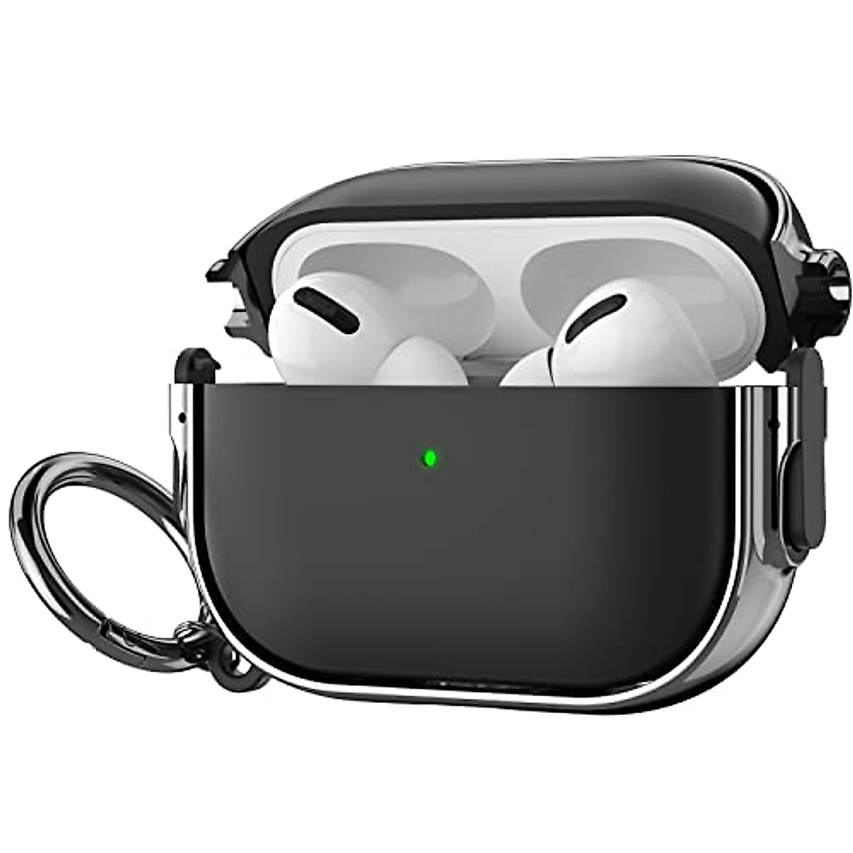 Maxjoy for Airpods Pro Case Cover(2nd/1st Generation), Lock AirPod Pro 2 Case for Women Men with Keychain Protective Hard Case for AirPods Pro(2022/2019)