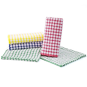 Kitinjoy Cotton 8 Pack Terry Kitchen Dish Cloths, 12 x 12 Inches Super Soft and Absorbent Dish Rags, Quick Drying Dish Towels for Washing Dishes, Mixed Color