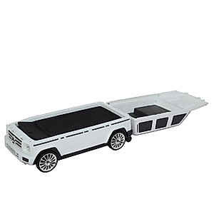 Best Ride On Cars Mercedes G-Class Suitcase Ride On Push Car, Carry-On Luggage for Travel, Realistic Car Look, Inbuilt Storage Space, Compact Size, for Kids Aged 2-6 Years, Large, White