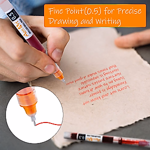 Liquid Ink Rolling Ball Stick Pens, Extra Fine Point (0.5mm) Rollerball Pens, Fine Tip 24-Pack Multicolor Ink Pen for Writing