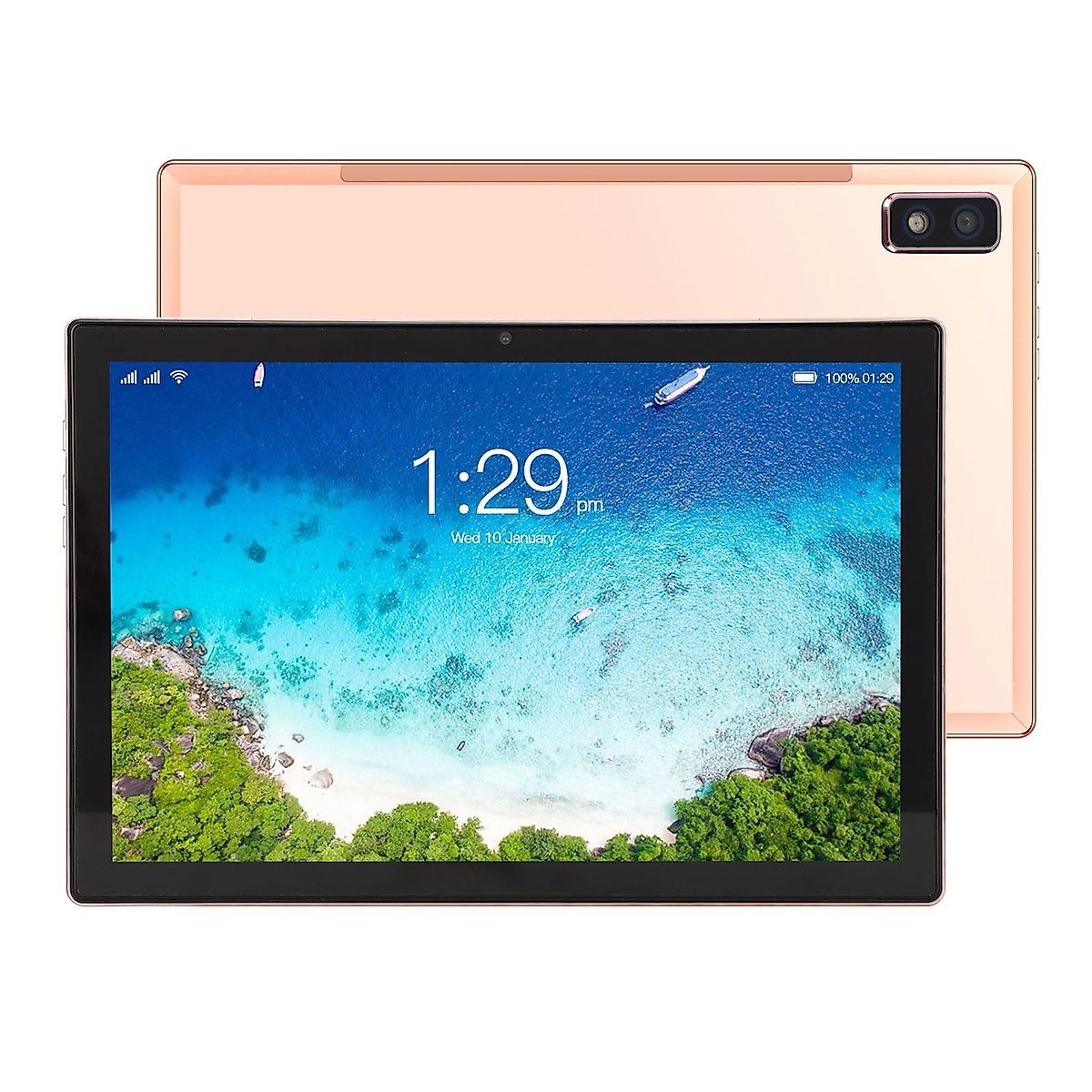 DAUZ Tablet PC, 100‑240V Octa Core CPU 4G Call for Android10 Tablet PC for Students (US Plug)