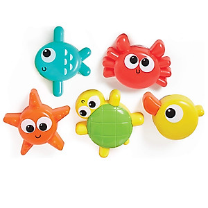 Kidoozie Spin 'n Play Sea Friends, Bathtub Toys for Children 12 Months and Older