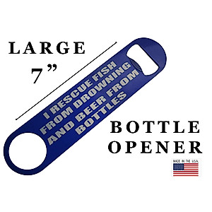 Funny Fishing Bottle Opener Heavy Duty Gift For Men Dad Father Husband Rescue Fish