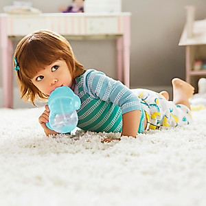 Munchkin® Any Angle™ Weighted Straw Trainer Cup with Click Lock™ Lid, 7 Ounce, 2 Count (Pack of 1), Blue/Green & ® Snack Catcher® Toddler Snack Cups, 2 Pack, Blue/Green