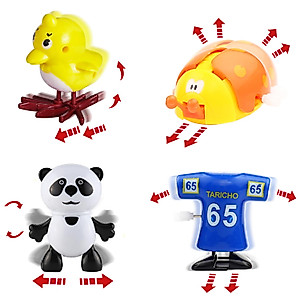 Laxdacee Wind-Up Toys, 24 Pack Assorted Mini Toy for Kid Party Favors, Pinata Goody Bag Filler Stocking Stuffers for Boy Girl Children, Birthday Gifts Carnival Small Prizes Classroom Incentive Reward