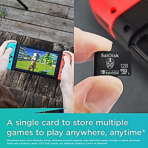 SanDisk 128GB microSDXC Card Licensed for Nintendo Switch, Fortnite Edition - SDSQXAO-128G-GN6ZG