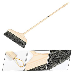 BCOATH Wooden Long Handle Broom Indoor Sweeping Broom Courtyard Broom Garbage Sweeping Broom Soft Broom Lawn Concrete Broom Outdoor Indoor Broom Dust Brooms Carpet Broom Rv Bristle Hair