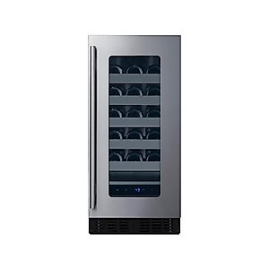 Summit ASDW1522 Summit ASDW1522 15 Inch Wide 18 Bottle Capacity Built-In Wine Cooler with Front Door Lock
