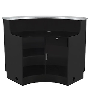 LED Illuminated Curved Reception Desk Reception Area Counter Janus Round